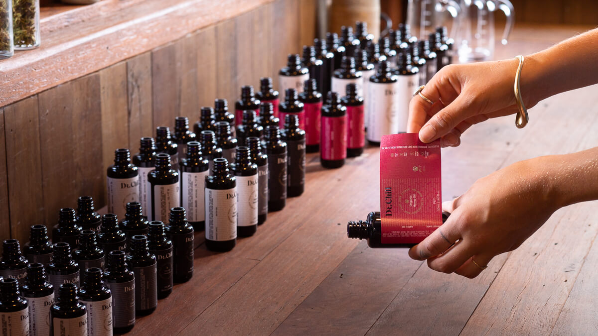 Dr Chill Certified Organic Hemp Oil product range | Byron Bay